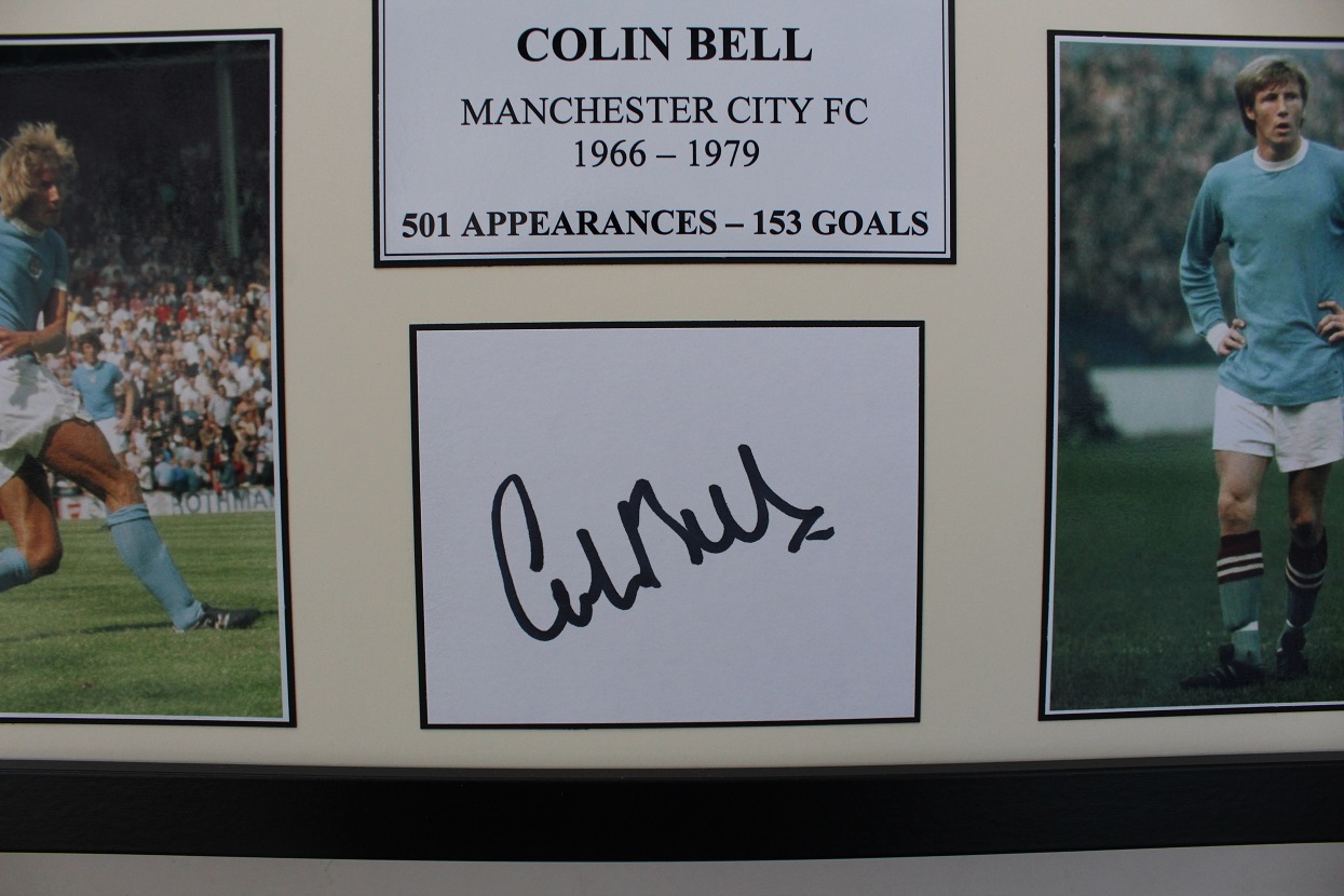 Colin Bell Signed Manchester City Multi Picture Career Display with COA ...
